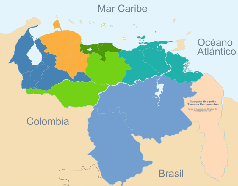 Regiones político-administrativas de Venezuela - La Venciclopedia