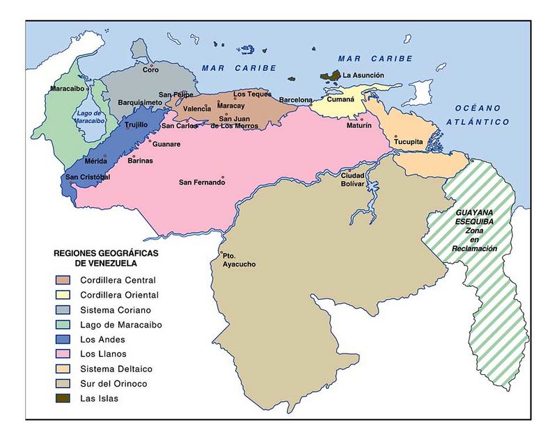 Regiones geográficas de Venezuela - La Venciclopedia
